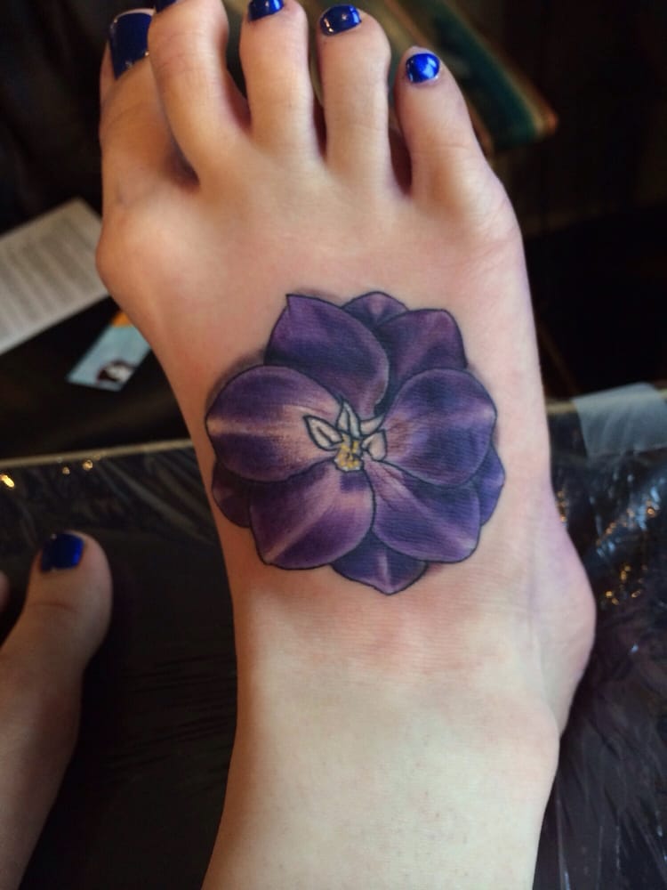 Black July Birth Flower Larkspur Tattoo black-july-birth-flower-larkspur-tattoo