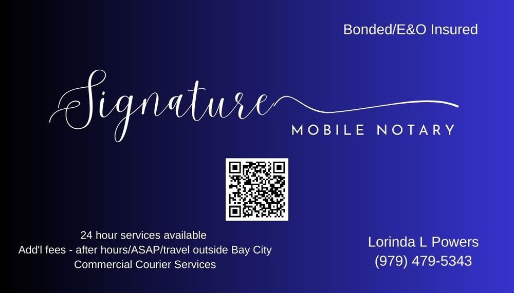SIGNATURE MOBILE NOTARY - Request a Quote - Bay City, Texas - Notaries ...