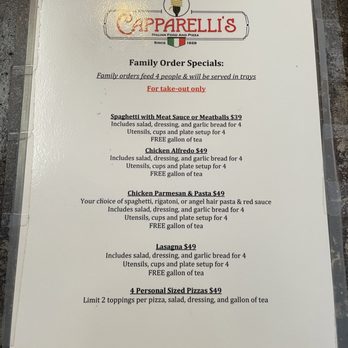 CAPPARELLIS ITALIAN FOOD & PIZZA ON SOUTHCROSS - Updated February 2025 ...