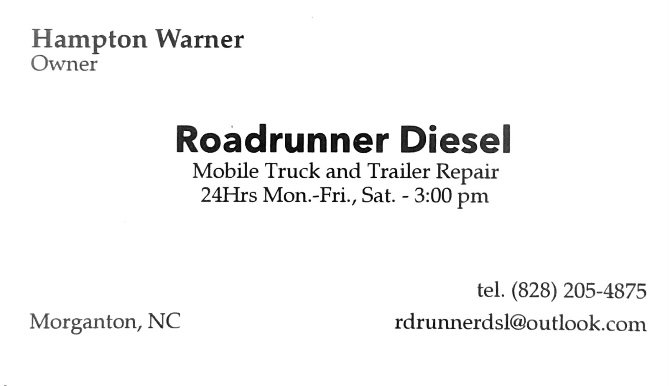 ROADRUNNER DIESEL - MOBILE TRUCK AND TRAILER REPAIR - Updated August ...
