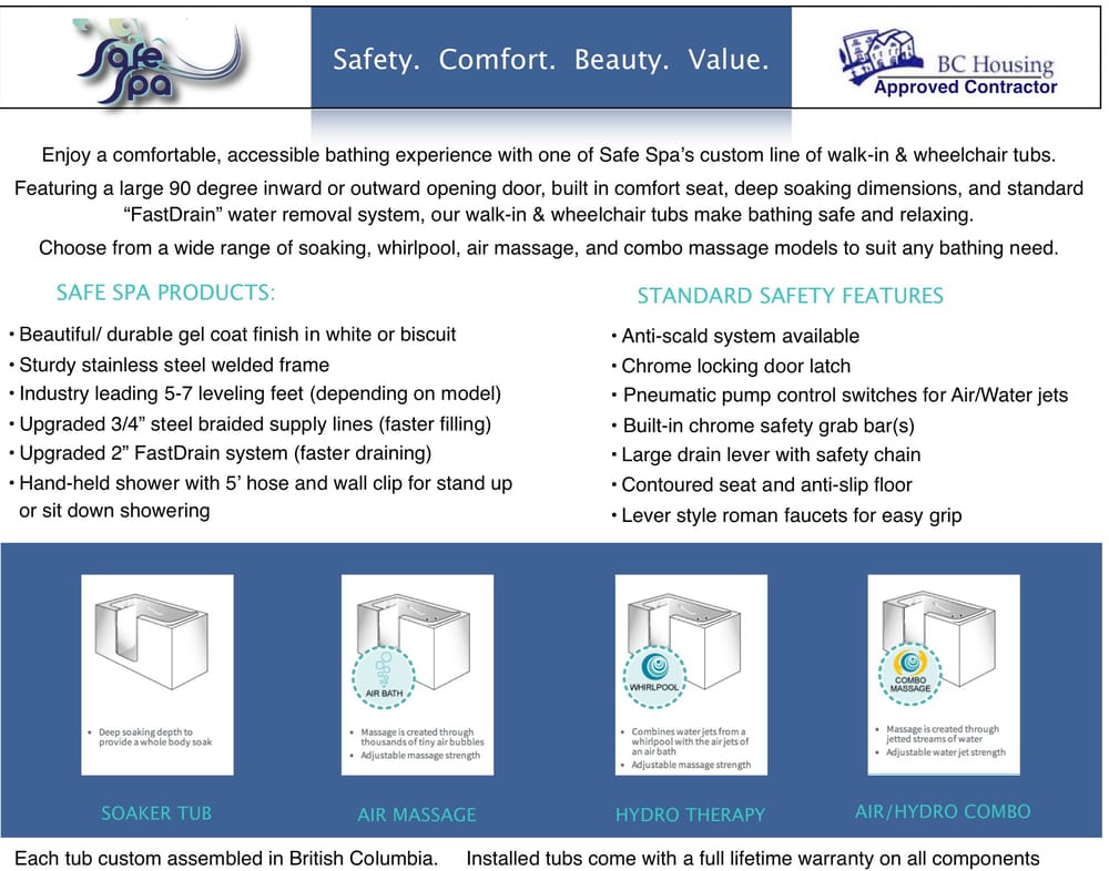 SAFE SPA WALK-IN TUBS - Updated September 2024 - 15388 24th Avenue ...