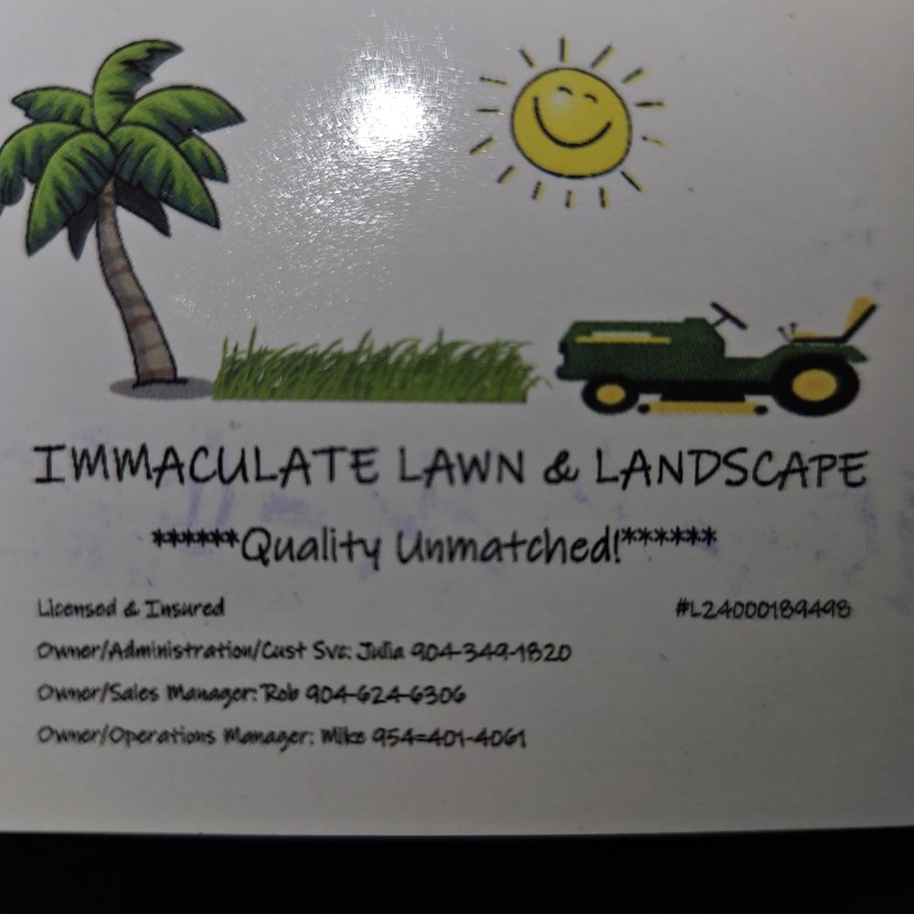 IMMACULATE LAWN & LANDSCAPE - Updated February 2025 - Jacksonville ...