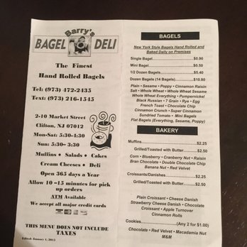 BARRY’S BAGEL & DELI - 130 Photos & 115 Reviews - 10 Market St, Clifton ...