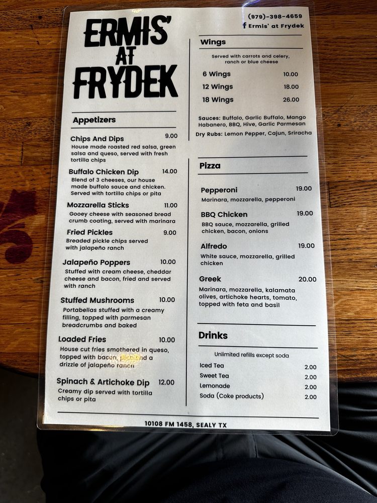 ERMIS’ AT FRYDEK - Updated March 2025 - 10108 Fm 1458, Sealy, Texas ...