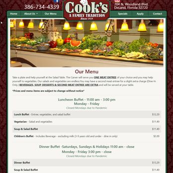 COOK’S BUFFET CAFE AND BAKERY - 125 Photos & 147 Reviews - 704 N ...