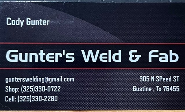 GUNTER’S WELD & FAB - Request a Quote - 305 N Speed St, Gustine, Texas - Metal Fabricators ...