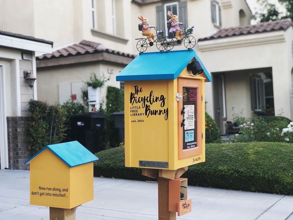 THE BICYCLING BUNNY - LITTLE FREE LIBRARY - Updated July 2025 - 10 ...