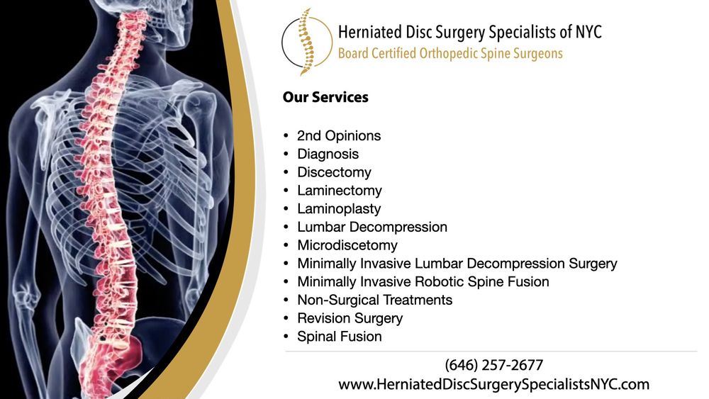 HERNIATED DISC SURGERY SPECIALISTS OF NYC - 1155 Park Ave, New York ...