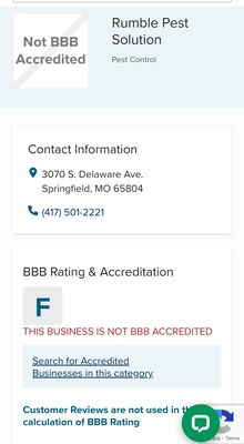 Rumble Pest Solutions Reviews