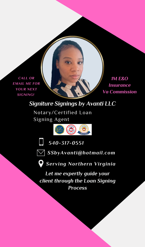 Notaries: SIGNATURE SIGNINGS BY AVANTI - Updated October 2024 - Request ...