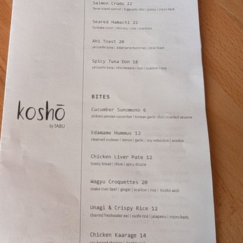 KOSHO BY TABU - Updated August 2025 - 152 Photos & 58 Reviews - 538 6th ...