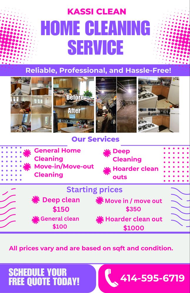 KASSI CLEAN - Updated September 2025 - Request a Quote - Milwaukee, Wisconsin - Home Cleaning ...