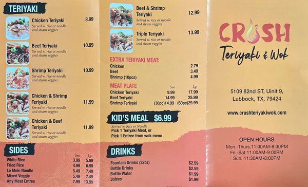 CRUSH TERIYAKI & WOK - Updated October 2025 - 13 Photos & 24 Reviews ...