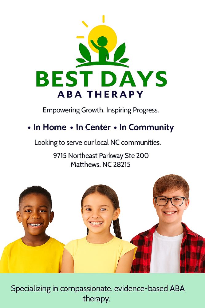 BEST DAYS ABA THERAPY - Updated January 2026 - 9715 Northeast Pkwy, Matthews, North Carolina ...