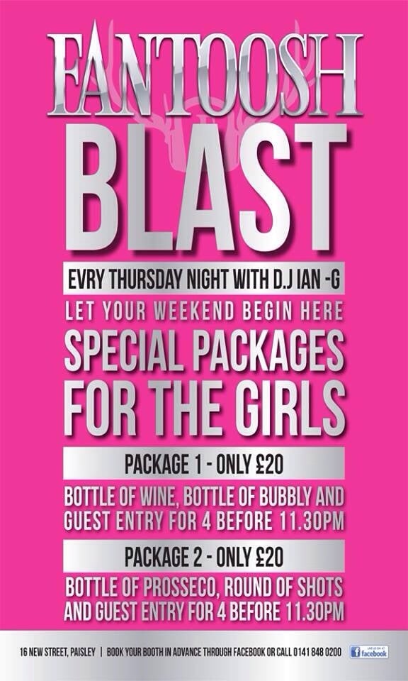 FANTOOSH CLUB - Updated December 2024 - 16 New Street, Paisley ...