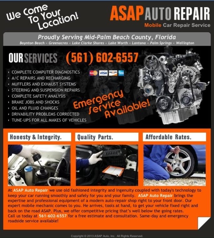 ASAP MOBILE AUTO REPAIR - Updated August 2025 - 5270 Canal Cir W, Lake ...