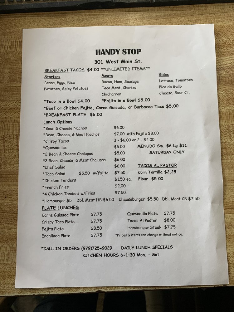 HANDY STOP - Updated October 2025 - 301 W Main St, Weimar, Texas ...
