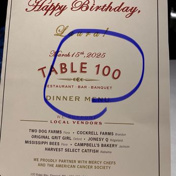 TABLE 100 - Updated May 2025 - 538 Photos & 435 Reviews - 100 Ridge Way ...