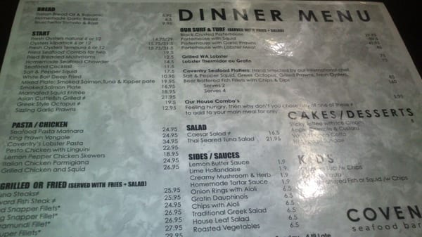 COVENTRY SEAFOOD BAR AND GRILL - 243 Walter Rd Coventry Square, Morley ...