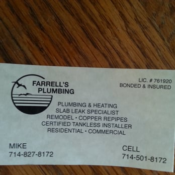 Farrell’s Plumbing - Updated July 2025 - 13 Photos - Cypress ...