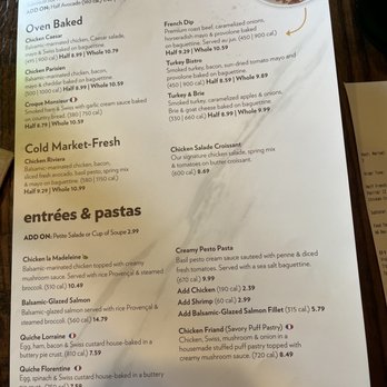 La madeleine menu store