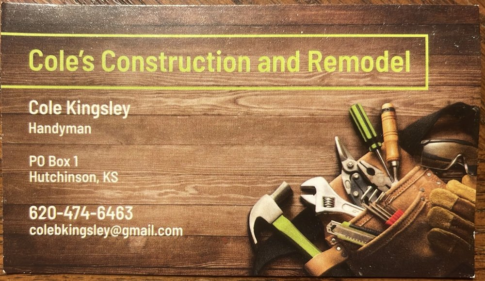 COLES CONSTRUCTION AND REMODEL - Updated December 2025 - 1215 N Monroe, Hutchinson, Kansas ...