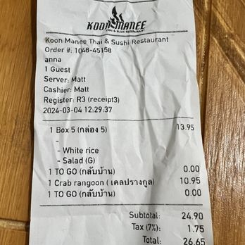 KOON MANEE THAI AND SUSHI RESTAURANT - Updated August 2024 - 205 Photos ...