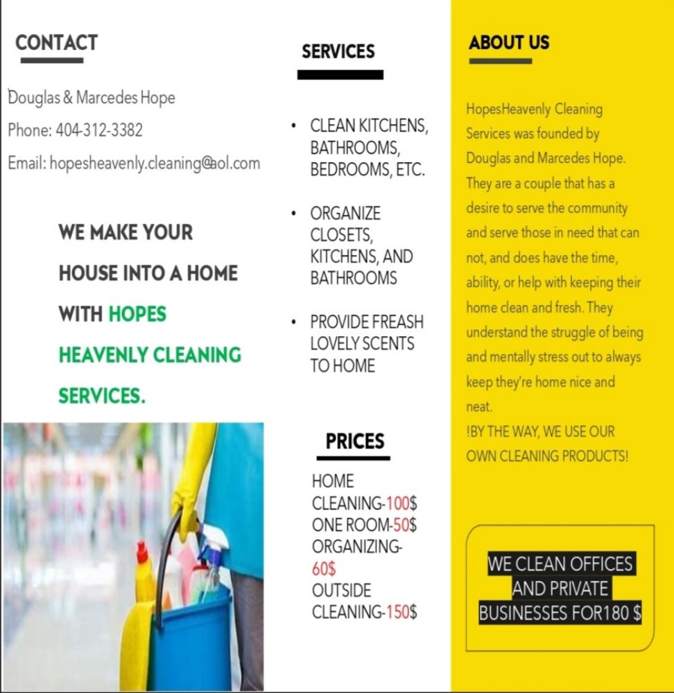 HOPES HEAVENLY CLEANING SERVICES - Updated September 2024 - Request a ...