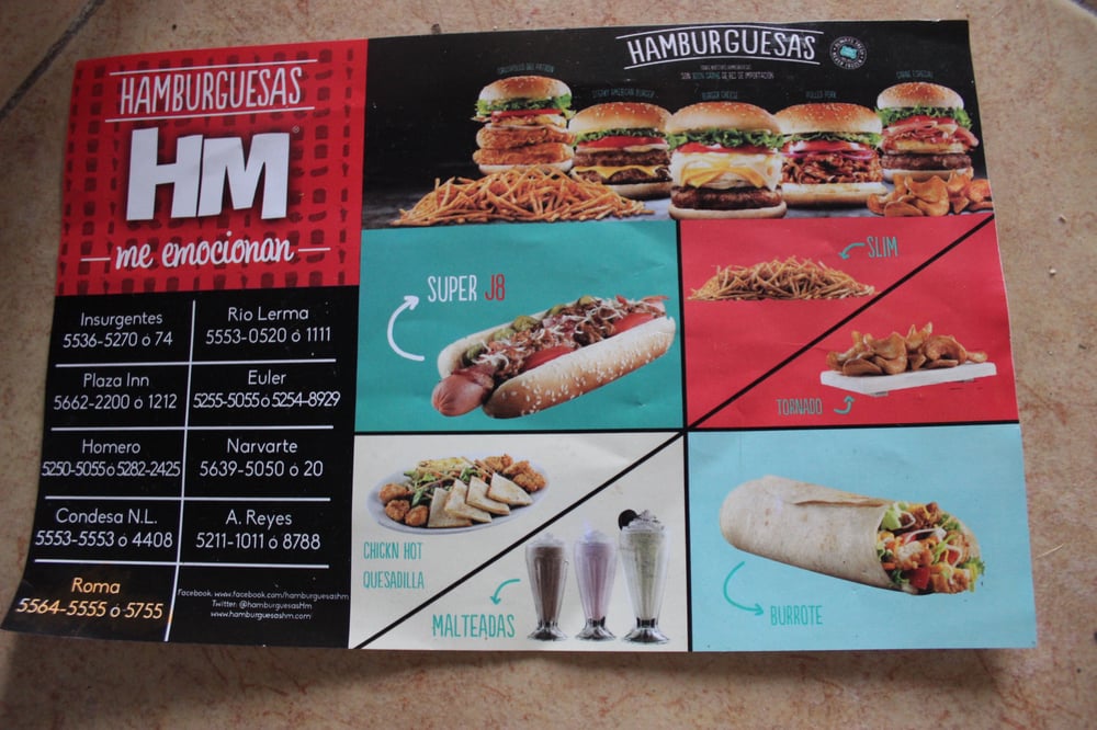 HAMBURGUESAS HM - Manzanillo 30, México, D.F., Mexico - Burgers ...