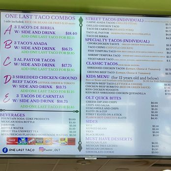 ONE LAST TACO - Updated January 2026 - 34 Photos & 18 Reviews - 200 ...