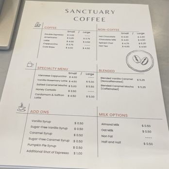 SANCTUARY COFFEE SHOP - Updated November 2024 - 91 Photos & 28 Reviews ...