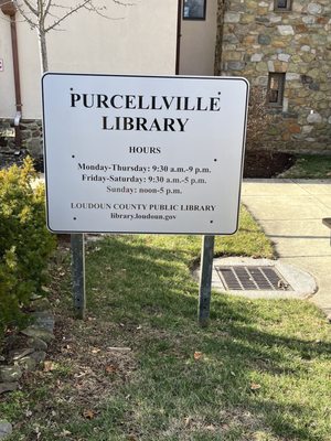 LOUDOUN COUNTY PUBLIC LIBRARY - PURCELLVILLE - Updated February 2025 ...