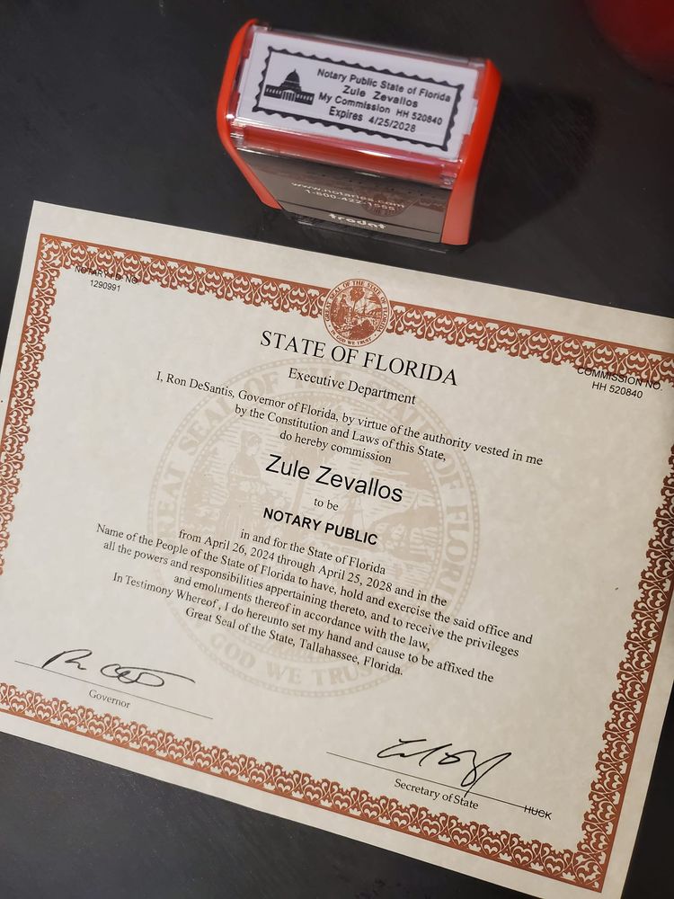 ZULE ZEVALLOS - NOTARY PUBLIC - Updated June 2024 - Contact Agent - Cocoa Beach, Florida - Real ...