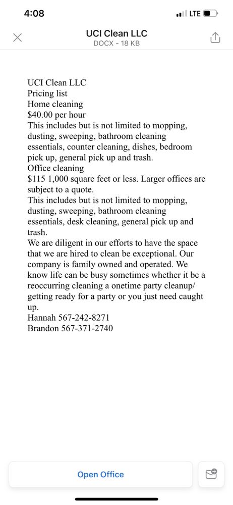 UCI CLEAN - Request a Quote - 9758 Co Rd 60, Dola, Ohio - Office Cleaning - Phone Number - Yelp