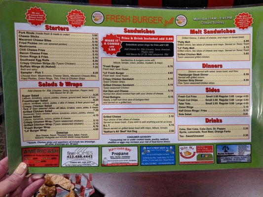 FRESH BURGER GRILL - 13 Photos & 32 Reviews - 6306 Tn 58, Chattanooga ...