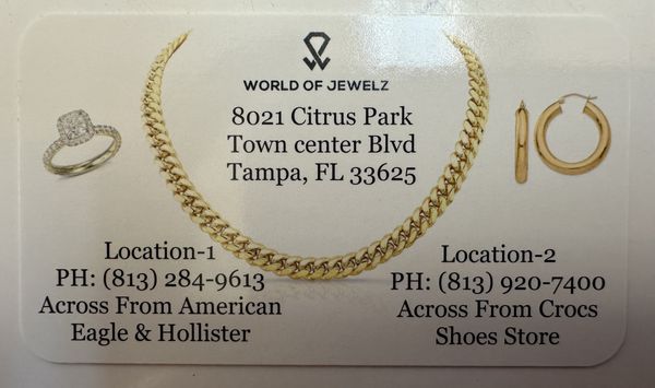 WORLD OF JEWELS - Updated January 2025 - 17 Photos - 8067 Citrus Park Town Cen, Tampa, Florida ...