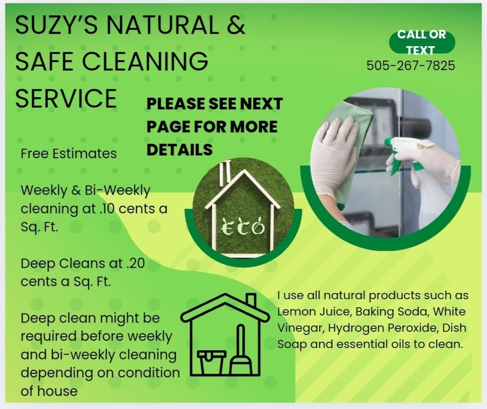 SUZY’S NATURAL & SAFE CLEANING SERVICE - Updated April 2025 - Request a ...