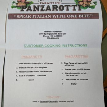 TARANTINI PANZAROTTI - Updated January 2026 - 2060 Springdale Rd ...