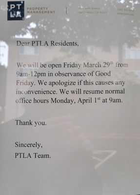 PTLA PROPERTY MANAGEMENT - Updated July 2024 - 155 Callan Ave, San ...