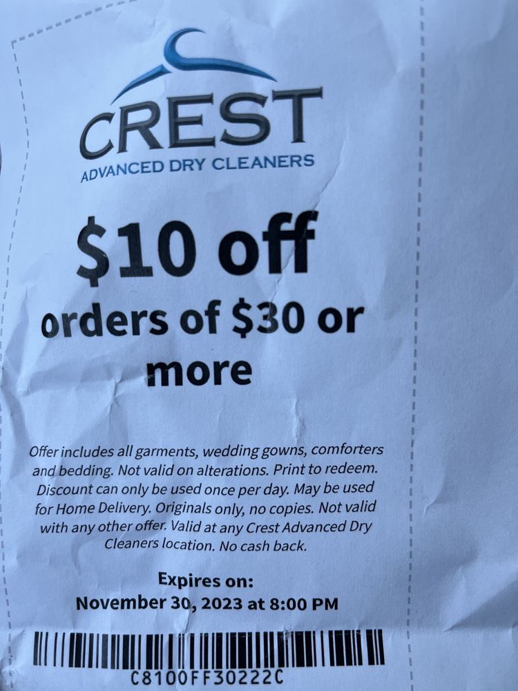 CREST ADVANCED DRY CLEANERS - Updated October 2025 - 24 Photos & 70 ...
