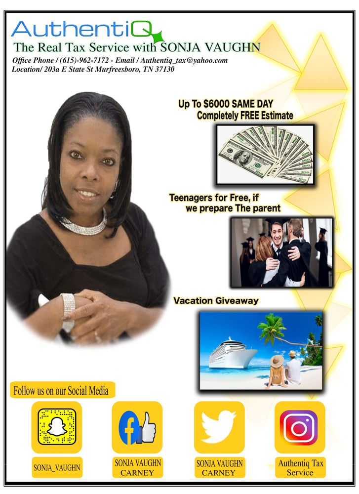 AUTHENTIQ TAX SERVICES - 13 Photos - 805 S Church St, Murfreesboro ...