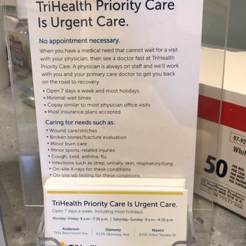 TRIHEALTH PRIORITY CARE - GLENWAY - Updated July 2025 - 6139 Glenway ...