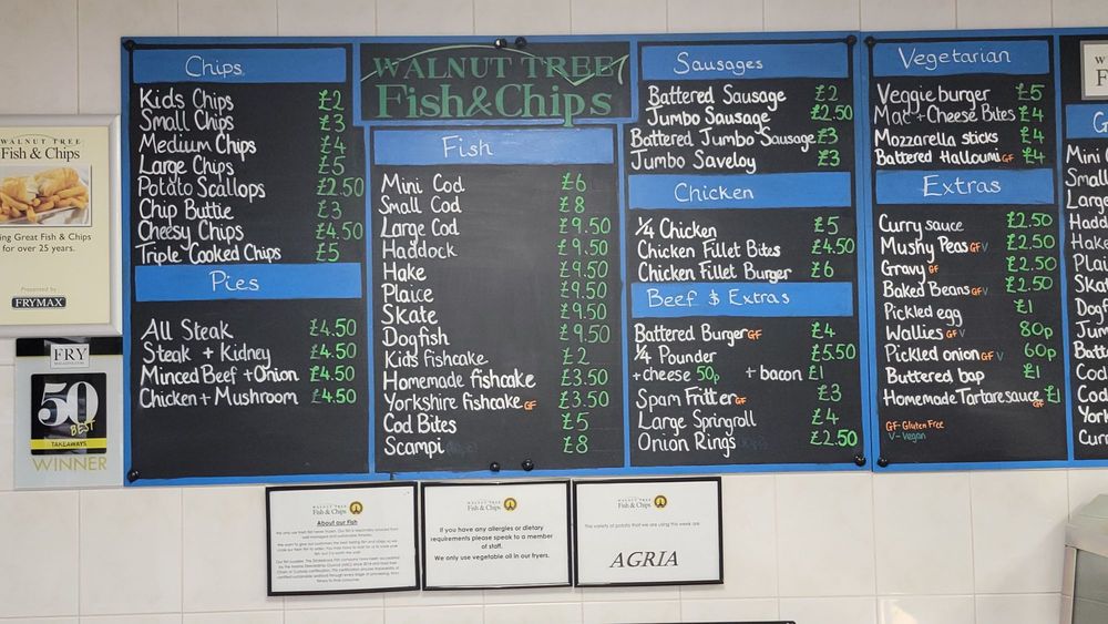WALNUT TREE FISH & CHIPS - 20 Fyfield Barrow, Milton Keynes, United ...