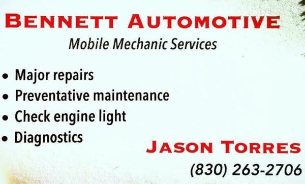 BENNETT AUTOMOTIVE MOBILE MECHANIC - Updated January 2025 - 10 Photos ...