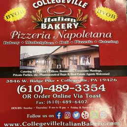 COLLEGEVILLE ITALIAN BAKERY PIZZERIA NAPOLETANA - Updated January 2026 ...
