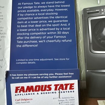 FAMOUS TATE APPLIANCE & BEDDING CENTER - Updated December 2025 - 26 ...