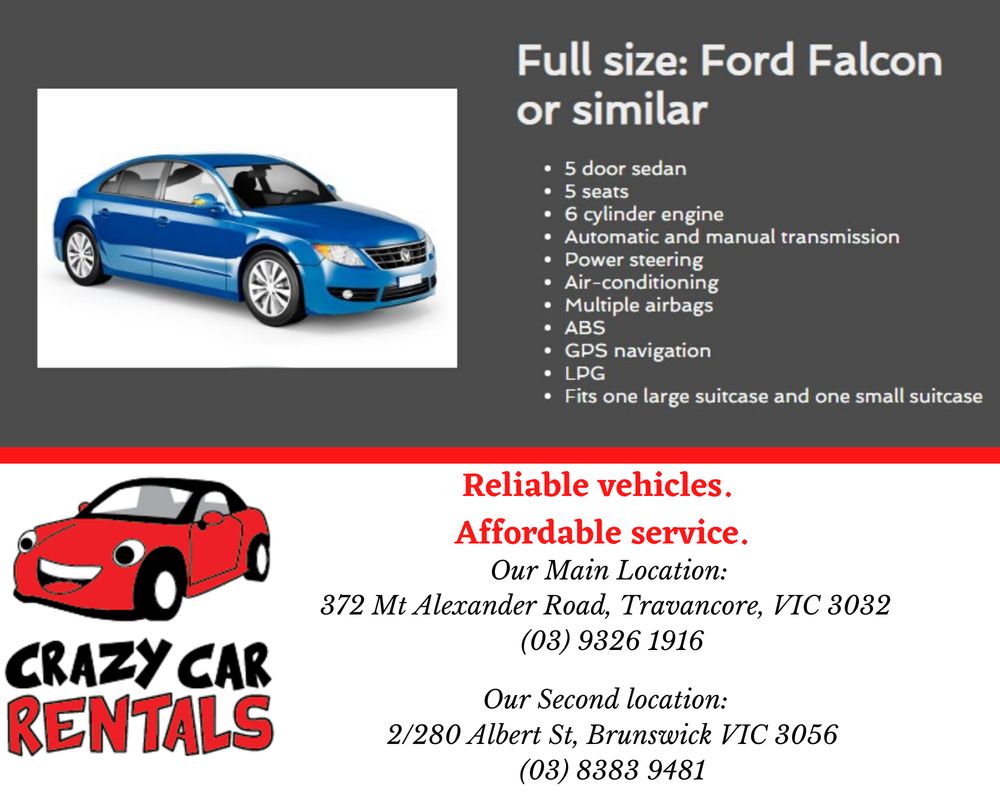 CRAZY CAR RENTALS - Updated June 2025 - 372 Mt Alexander Rd, Travancore ...
