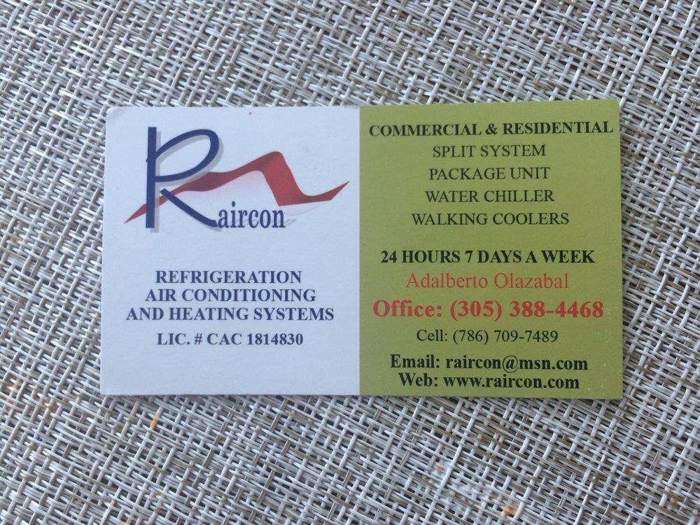 RAIRCON CORP - Updated January 2026 - 10 Reviews - 1388 SE 9th Ct ...