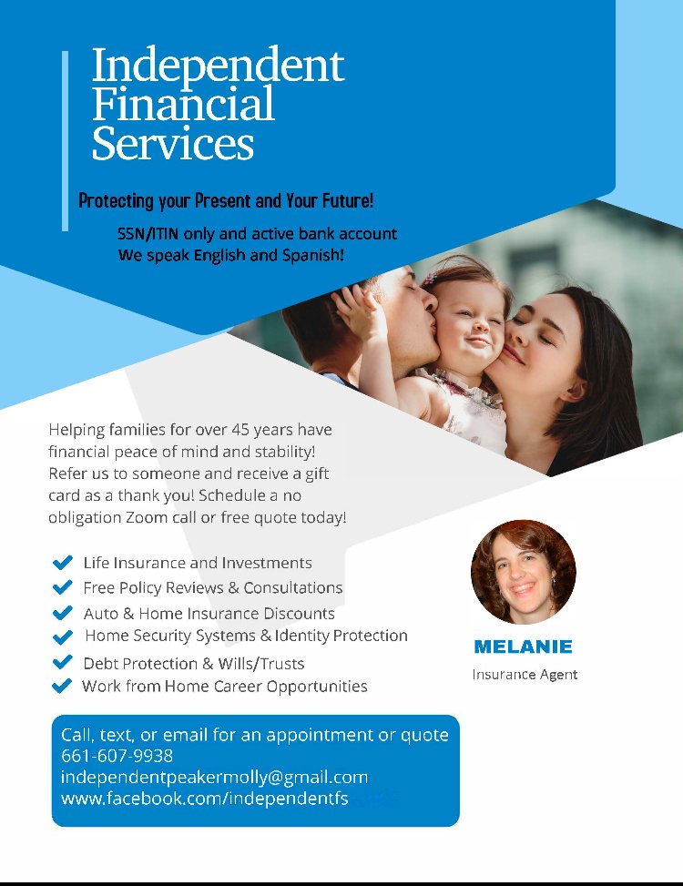 MELANIE: INDEPENDENT FINANCIAL SERVICES - Updated January 2025 ...