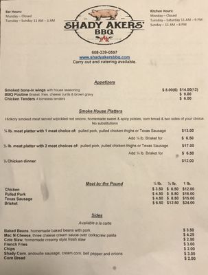 SHADY AKERS BBQ - Updated November 2025 - 24 Reviews - 1881 County Rd Z ...